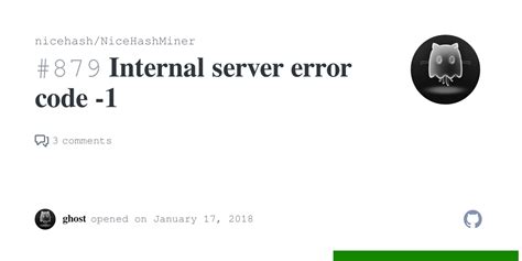 Internal Server Error Code Issue Nicehash NiceHashMiner GitHub
