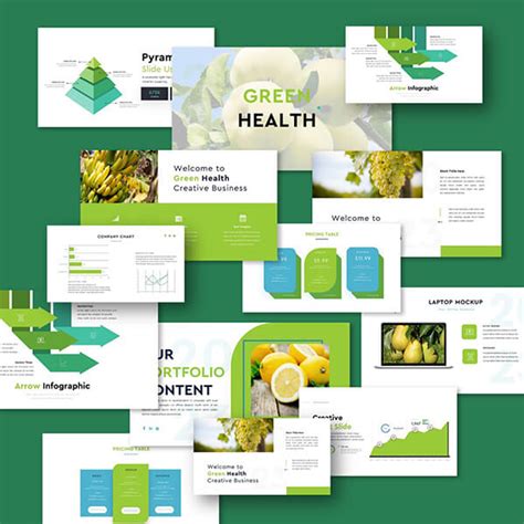 Шаблон презентации профиль компании Green Health Biecom Market