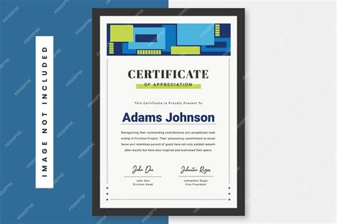 감사 인증서 템플릿 디자인 프리미엄 벡터