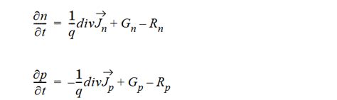 About The SRH Recombination DEVSIM TCAD