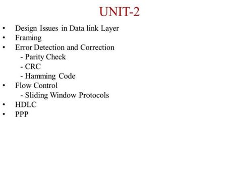 Unit Ii Pptspptx Computer Network Ppt Ppt