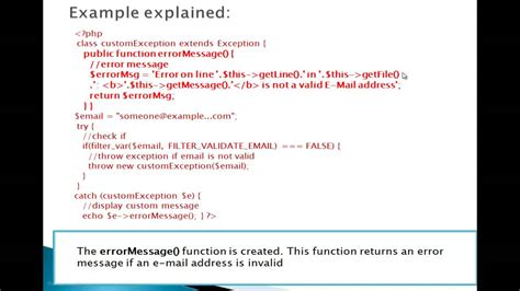 Cs310 Php Create Custom Exception In Hindiurdu Part 76 Youtube
