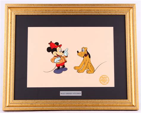 Mickey Mouse The Pointer Art LE X Custom Framed Animation Serigraph Cel Pristine Auction