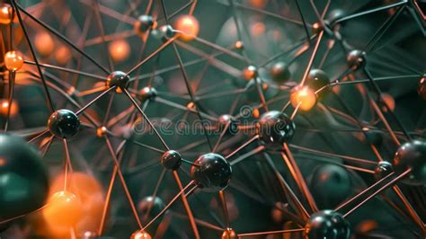 A Close Up View Of Interconnected Spheres Pulsating With Information