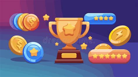 Gold Coins Icons, Tokens for Game Ui Interface. Symbols of Trophy, Award, Bonus, Rating with ...