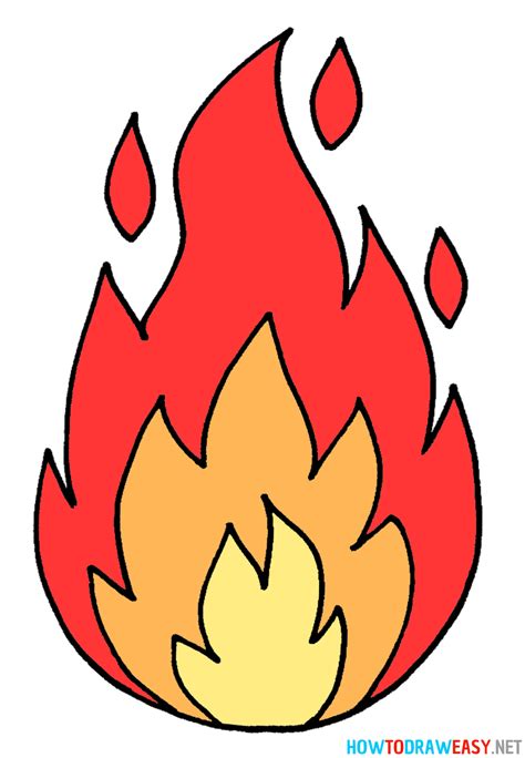 How To Draw Flames How To Draw Easy