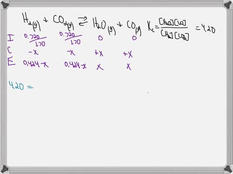 Solved 4 The Equilibrium Constant Kc For The Reaction H2 G Co2 G