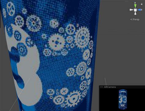 Unity Game Engine Vuforia Cylinder Target Pixelated Image Stack