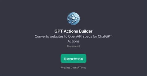 Gpt Actions Builder Ai Tool For Api Integrations