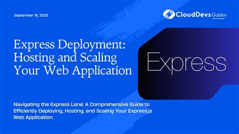 Express Deployment Hosting And Scaling Your Web Application
