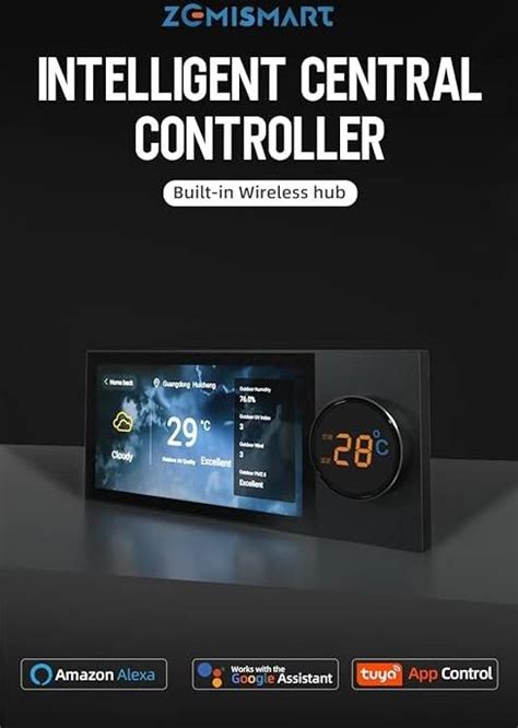 zemismart 6 inches smart multi functional central control hd lcd touch