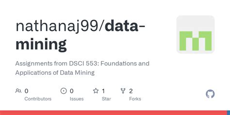 GitHub Nathanaj99 Data Mining Assignments From DSCI 553 Foundations And Applications Of Data