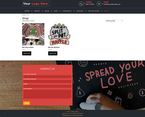 Online Raffle Themes Templates Wordpress Raffle Ticket Generator For Woocommerce