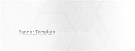 세련된 현대적인 흰색 기하학적 모양 배너 디자인 무료 벡터