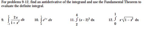 Solved For Problems 9 12 Find An Antiderivative Of The