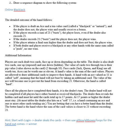 Solved 2 Draw A Sequence Diagram To Show The Following Chegg Com