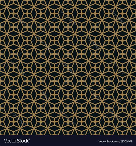 Seamless Pattern Of Intersecting Thin Gold Lines Vector Image