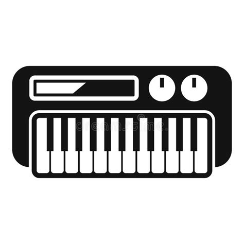 Vector Illustration Of A Black Synthesizer Keyboard Stock Vector