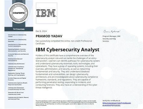 Pramod Yadav On Linkedin Ibm Cybersecurity Infosecurity Certification