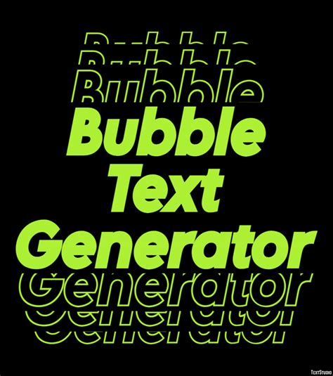Bubble Text Generator Efecto De Texto Y Diseño De Logotipos Fuente
