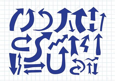 Collection Of Handdrawn Arrow Sketches For Design Use Vector Symbol Way Group PNG And Vector
