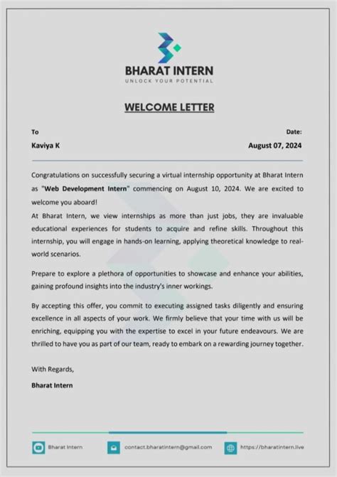 Kaviya K On Linkedin Bharatintern