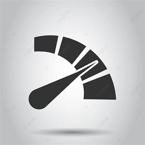 Flat Style Credit Score Indicator On Gauge Dashboard Vector Performance Car Power Png And