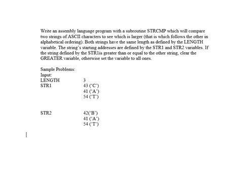 Write An Assembly Language Program With A Subroutine Chegg