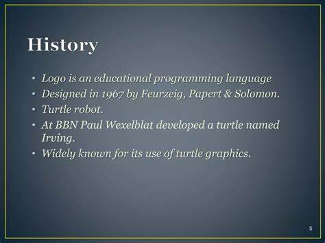 Logo Programming Language PPTX Programming Languages Computing