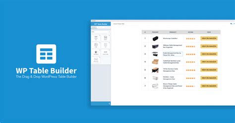 WP Table Builder Pro Prebuilt Tables Elements And Customizations