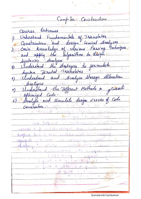 Compiler Unit6 Moc Notes Theory Of Automata And Formal Languages