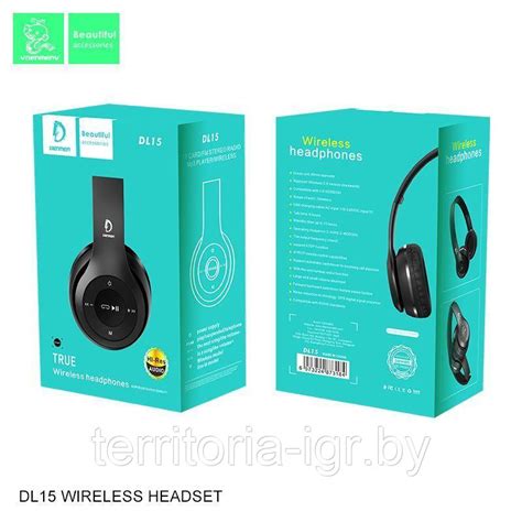 Купить Беспроводную Bluetooth-гарнитуру c микрофоном DL15 черный Denmen ...