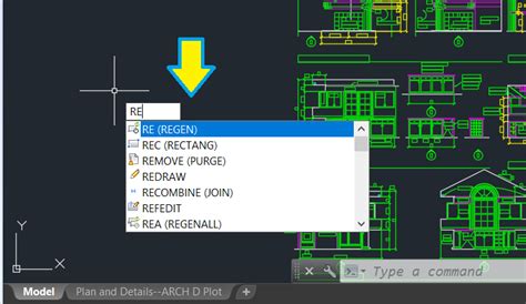 Type R E Enter At The Autocad Command Line To Run The Regen Quizlet