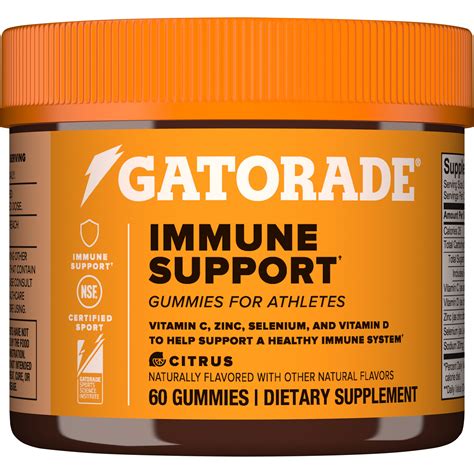 Gatorade Citrus Flavored Immune Support Gummies Smartlabel™