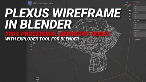 Create A Wireframe Or Plexus Effect In Blender 3d With Exploder Tool B3d Blender3d Youtube