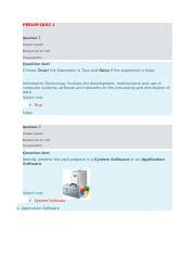 Computing Fundamentals Q MCH Docx PRELIM QUIZ Question Answer Saved Marked Out Of