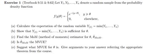 solved exercise 1 textbook 9 51and9 62 let y1 y2 … yn