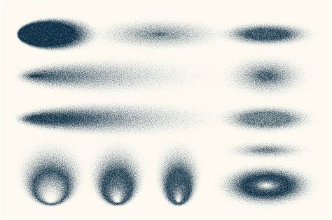 스티플 섀도우 세트 빈티지 도트 디자인 요소 페이딩 그라디언트 점각 도트 워크 그리기 점을 사용한 음영 하프 톤 붕괴 효과 백색