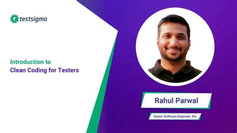 Rahul Parwal On Linkedin Introduction To Clean Coding For Testers