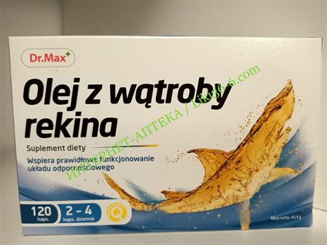 Масло печени акулы (Olej z watroby rekina) пищевая добавка 120 капсул ...