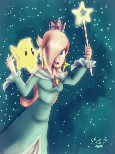 Digital Art Drawing Princess Rosalina Etsy