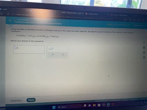 Solved Using The Table Of Standard Formation Enthalpies That