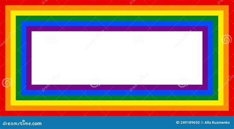 Flag Lgbt Icon Squared Frame Template Design Vector Illustration