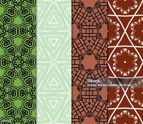 현대 기하학적 패턴의 집합입니다 벡터 일러스트 레이 션 패션 디자인 인테리어 벽지에 대 한 0명에 대한 스톡 벡터 아트 및 기타 이미지 Istock