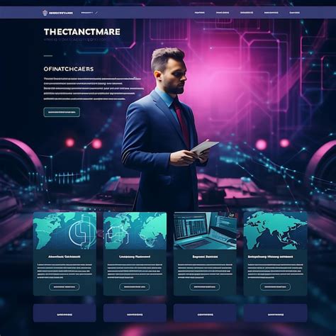 premium ai image website layout design of it consulting services s
