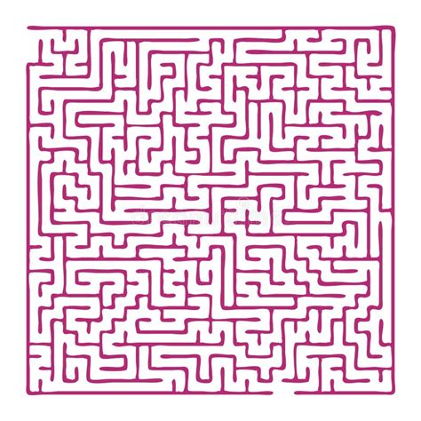 Maze Shape Design Element There Is One Entrance And Exit And One