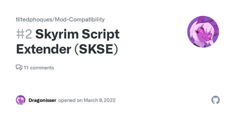 Skyrim Script Extender Skse · Issue 2 · Tiltedphoquesmod Compatibility · Github