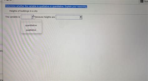 Solved E Que Determine Whether The Variable Is Qualitative