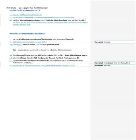 Deploy Two Tier Hierarchy Of Pki Pdf Inside Workstation Authentication Certificate Template