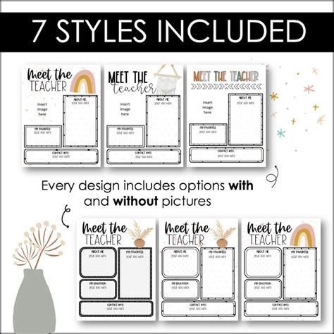 Meet the Teacher Template Boho - Etsy